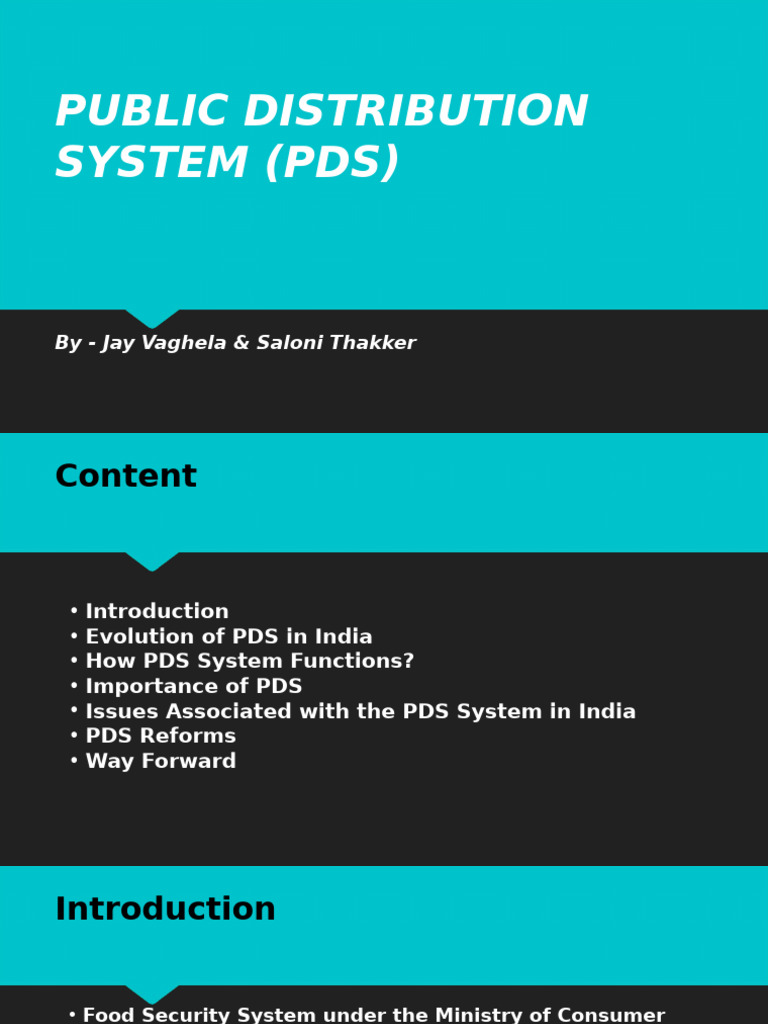 PUBLIC DISTRIBUTION SYSTEM (PDS) .PPTX - 20241120 - 200759 - 0000 | PDF | Malnutrition | Economy ...