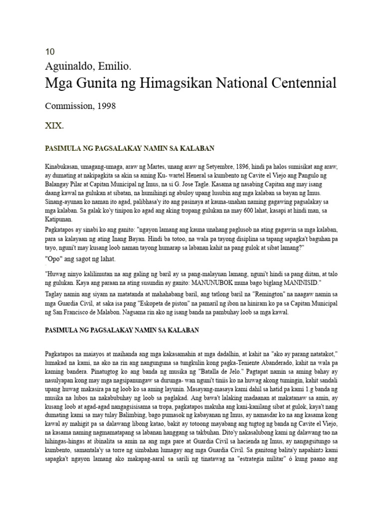 Mga Gunita NG Himagsikan | PDF