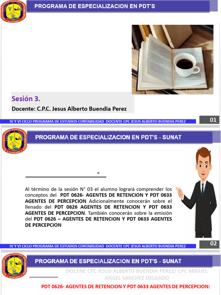 Sesion N 03 Programa de Especializacion en PDT S - Sunat Ok | PDF | Contabilidad | Cumplimiento ...