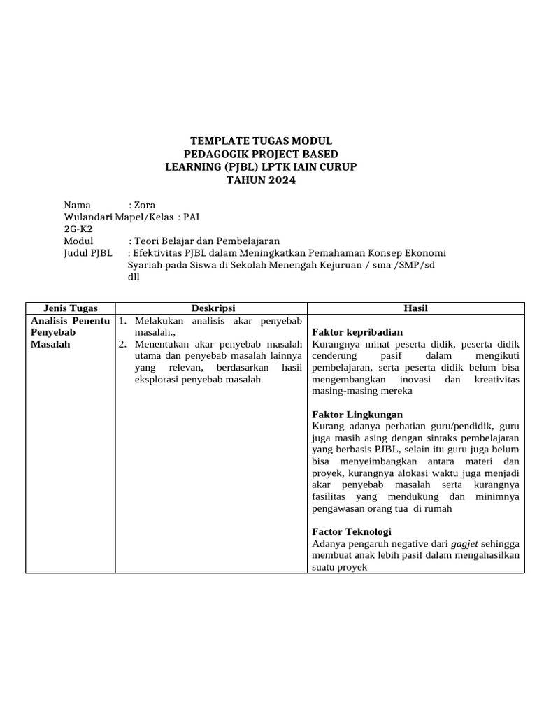 PJBL Fix | PDF | Karier & Perkembangan