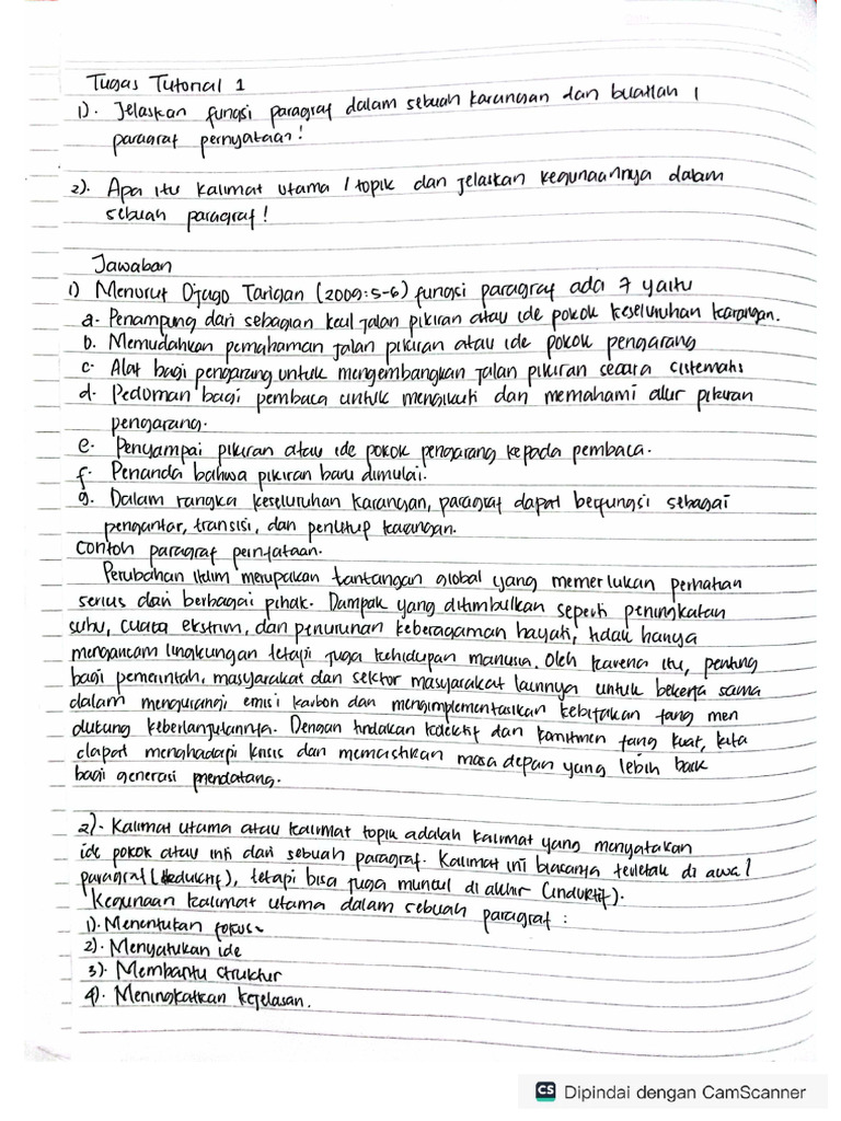 Tugas Tutorial 1modul 3 Paragraf | PDF
