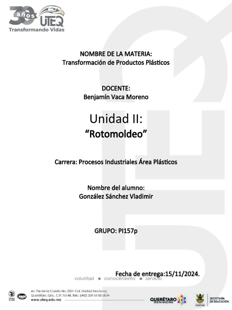 Roto Mold Eo | PDF | Procesos industriales | Materiales
