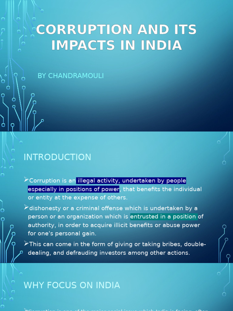 Corruption and Its Impacts in India | PDF | Corruption | Economies