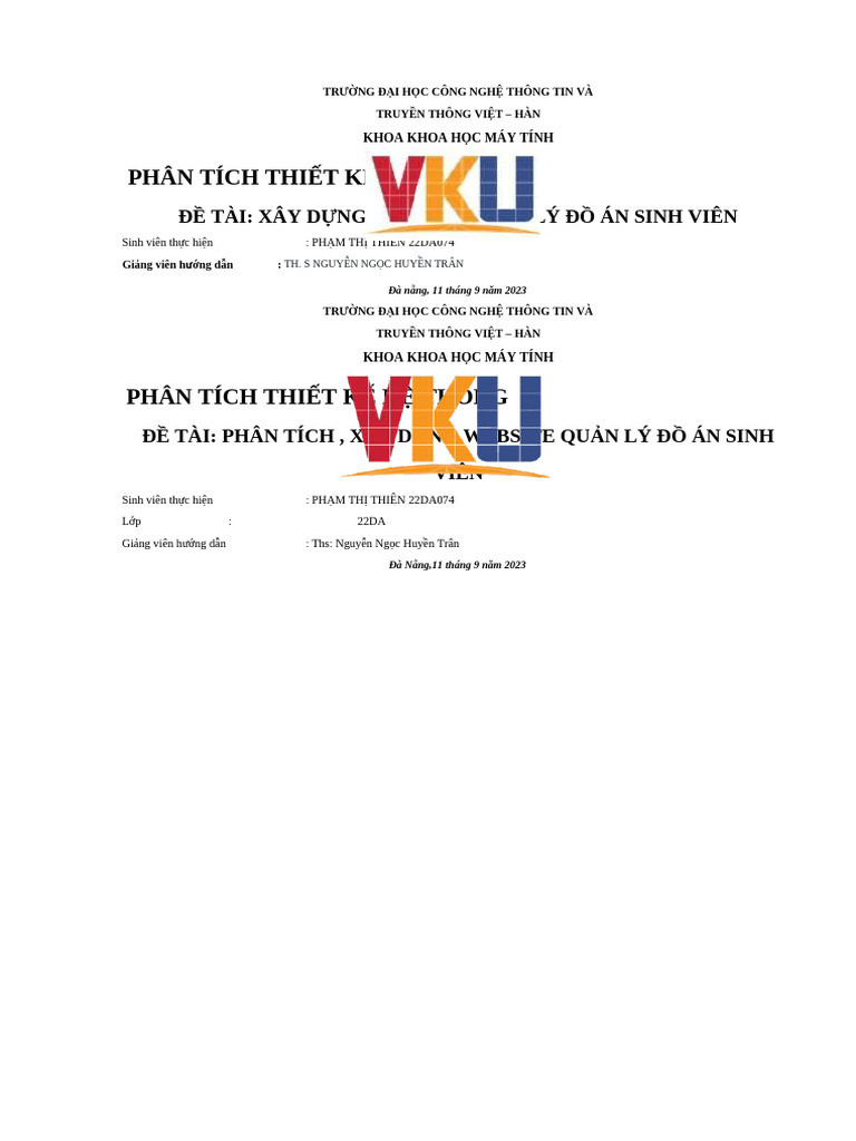 Bài Tập Lớn Pttkht | PDF