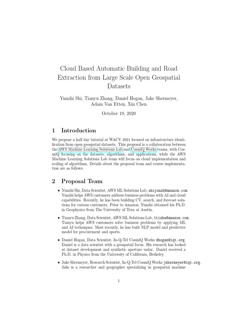 Cloud Based Automatic Building and Road Extraction From Large Scale ...