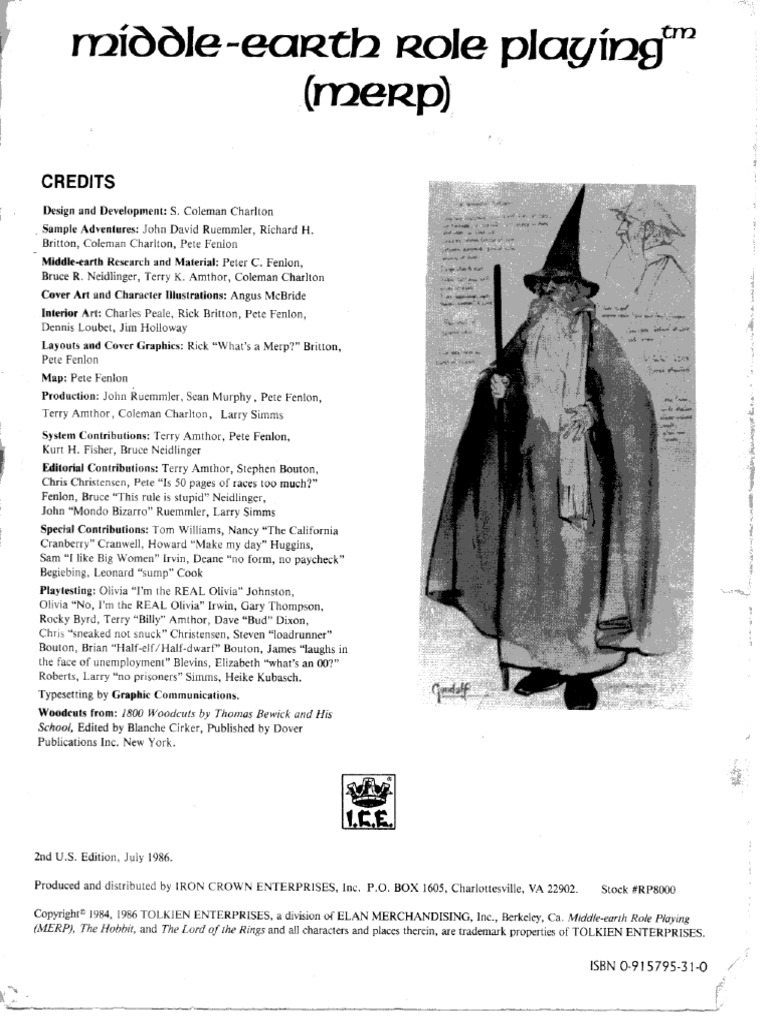 Middle Earth Role Playing Core Book | PDF