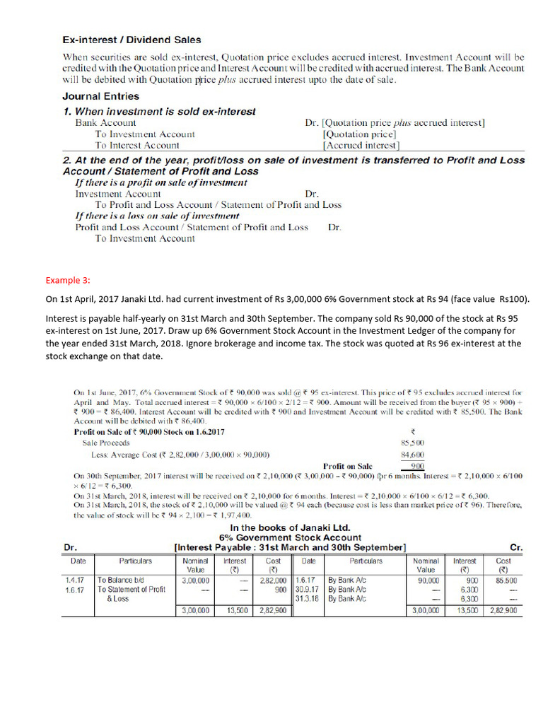 Government Stock and Debenture Transactions | PDF