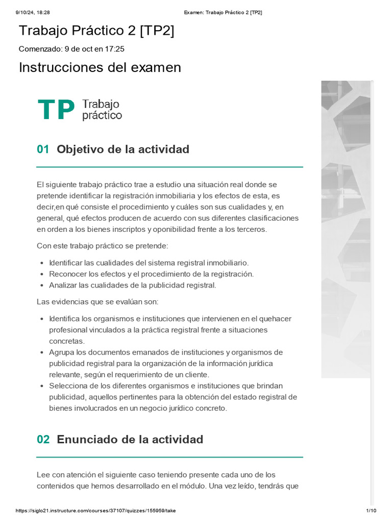 Registral TP2 - MV 2024 - 85% | PDF | Ley de hipotecas | Ley de Propiedad