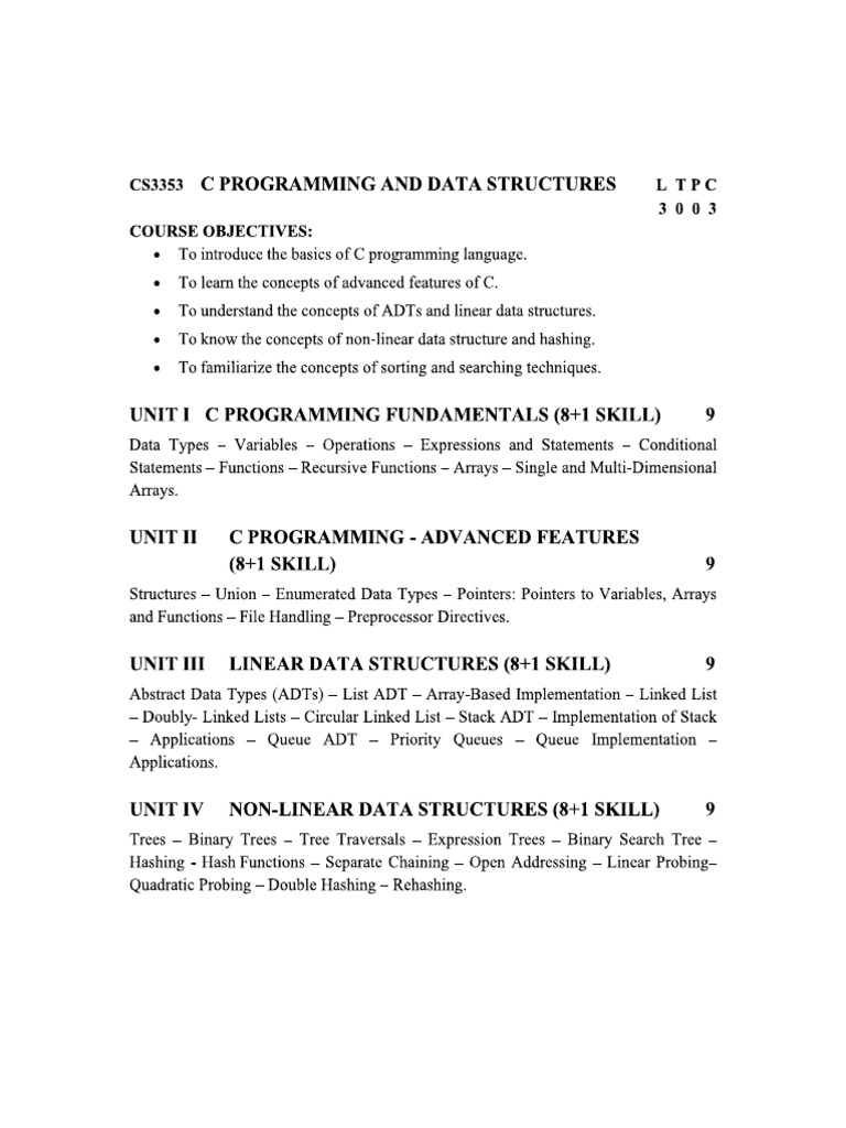 Cs 3353 Cp&Ds Theory - r-2021 | PDF