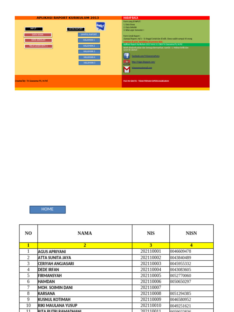 Rapot kls.10 Sm. 2 New | PDF