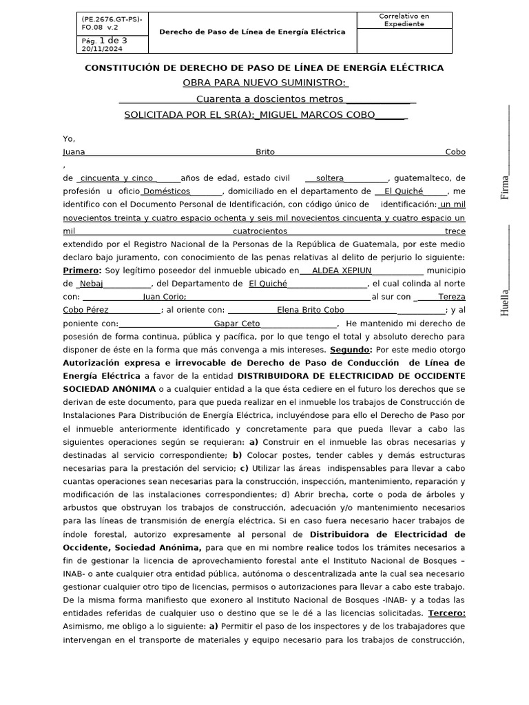 Juana Brito Cobo | PDF | Transmisión de energía eléctrica | Ingenieria Eléctrica