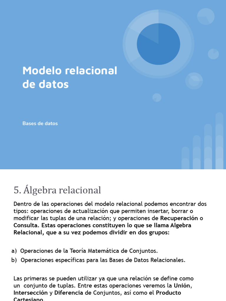 Tema 3C - Modelo Relacional | PDF | Matemáticas | Lógica matemática