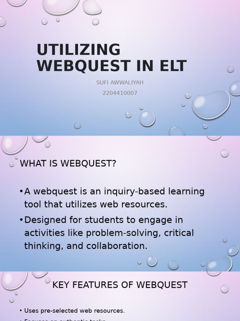 Utilizing Webquest in Elt | PDF | Learning | Behavior Modification
