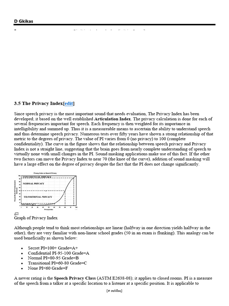 Acoustics - Privacy Index | PDF | Pi | Privacy