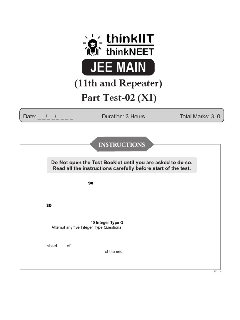 Part Test-2_PCM | PDF | Force | Physical Sciences