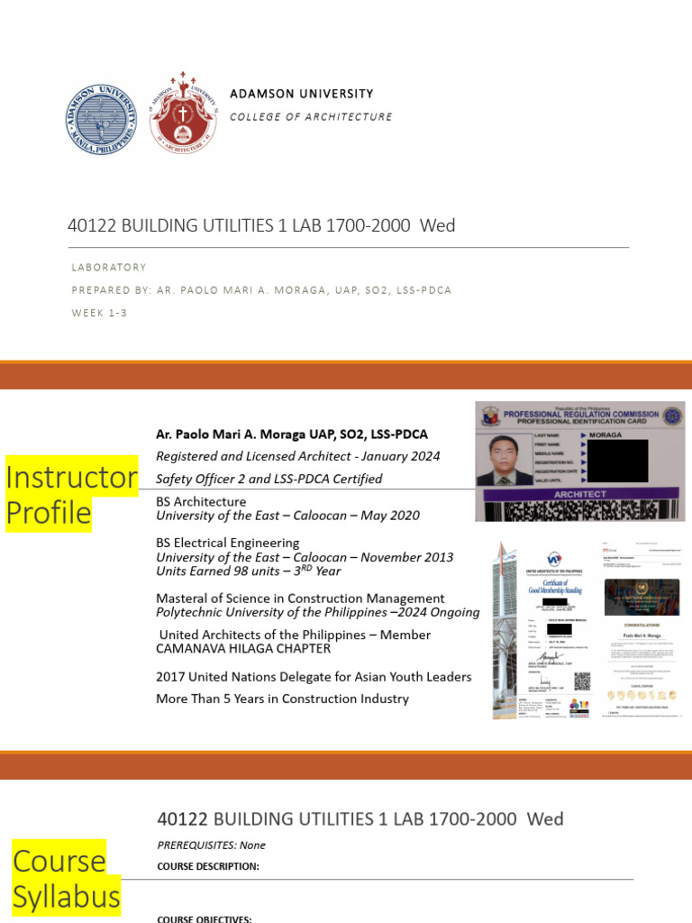 Building Utilities 1 Plumbing Laboratory | PDF | Plumbing | Building ...