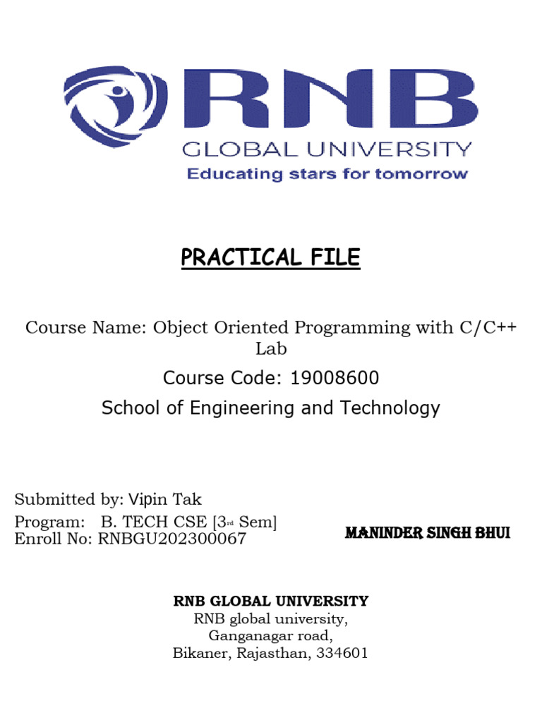 Front Page Format Vipin | PDF