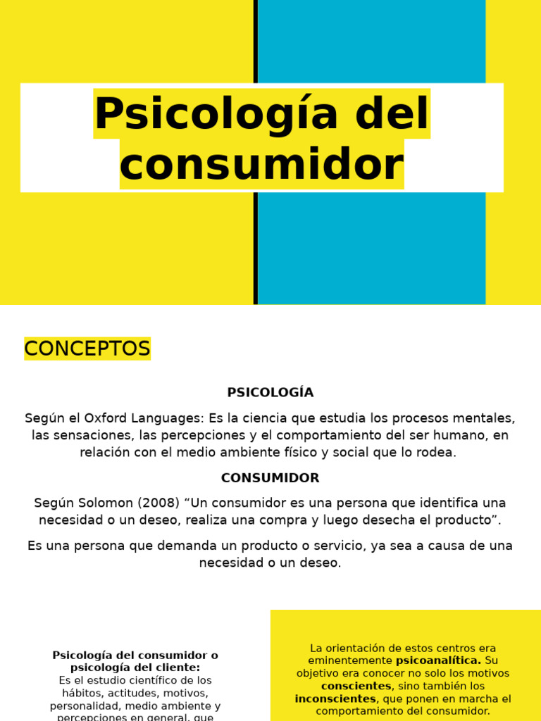 Psicología Del Consumidor | PDF | Comportamiento | Los consumidores