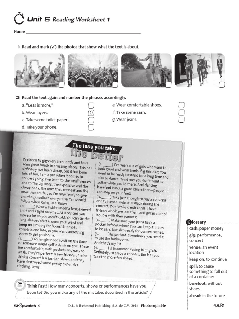 Stopwatch 4 Unit 6 Reading 1 | PDF | Softlines (Retail) | Fashion