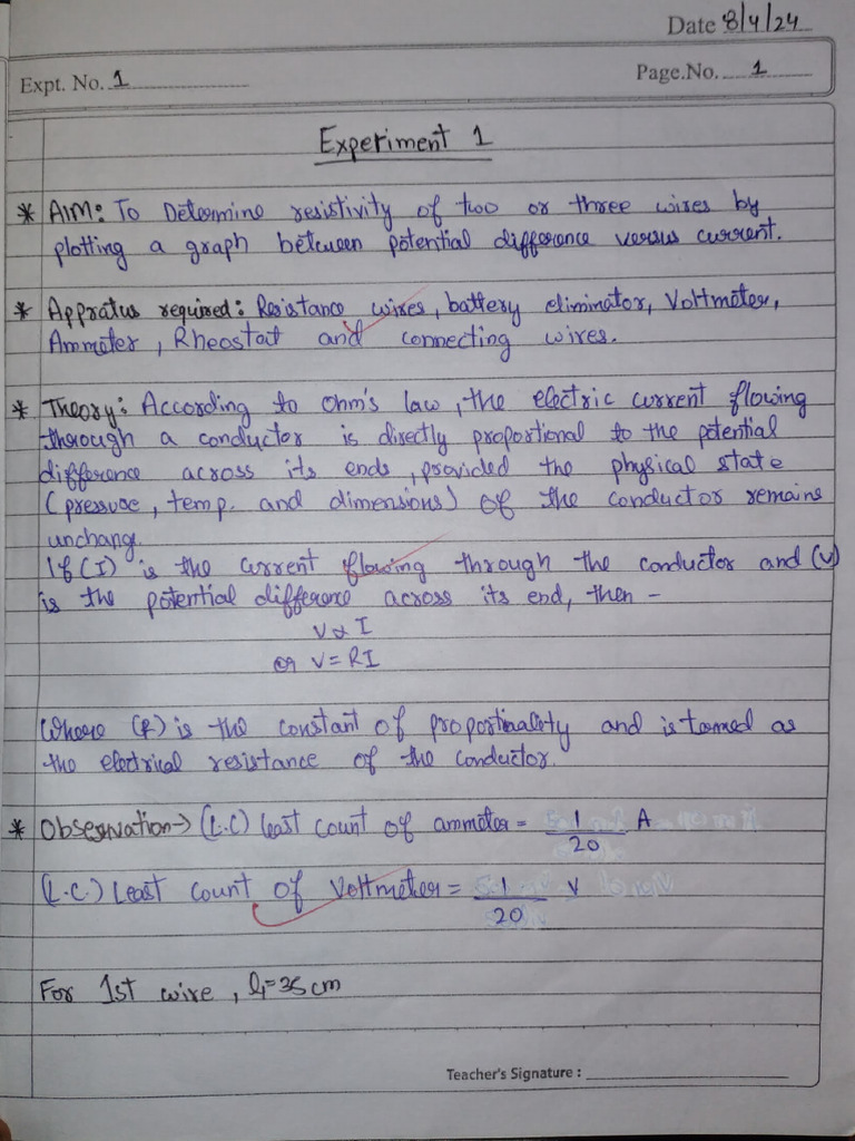 Physics Practicals (1-6) | PDF