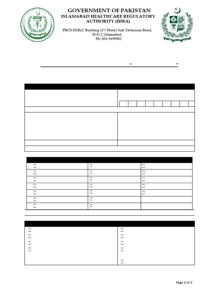 IHRA Healthcare Registration Application | PDF | Health Care | Medicine