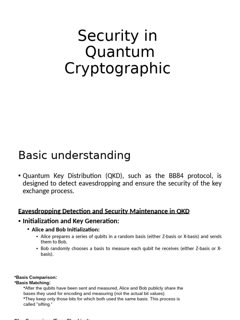 Quantum Cryptographic - Last Topics | PDF | Quantum Computing | Encryption