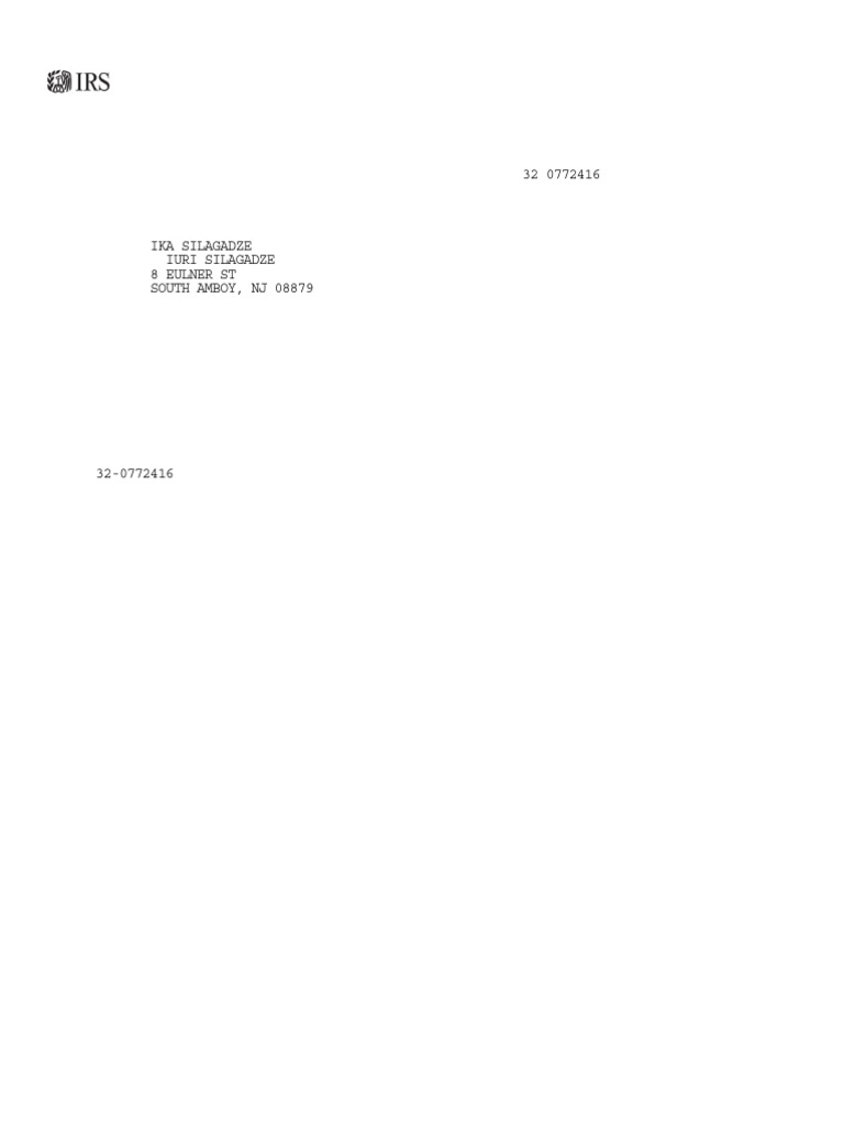 IRS Notice: EIN Assignment for Ika Silagadze Corp | PDF | Irs Tax Forms ...