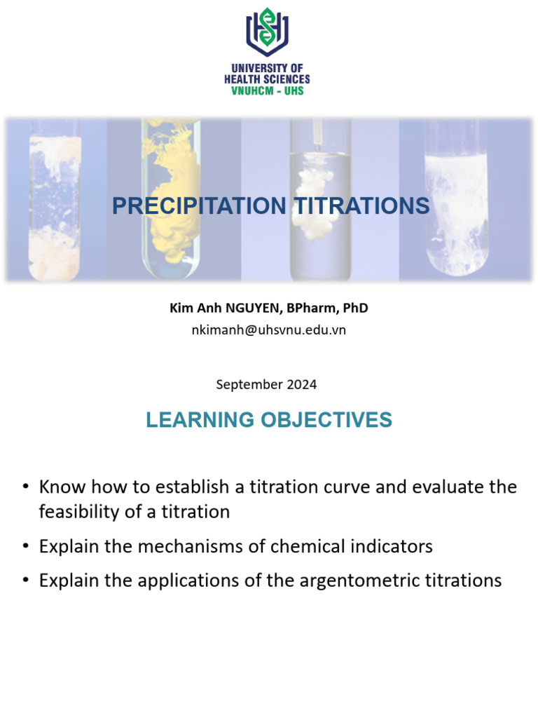 Precipitation Titrations - D2022 | PDF | Titration | Chemistry