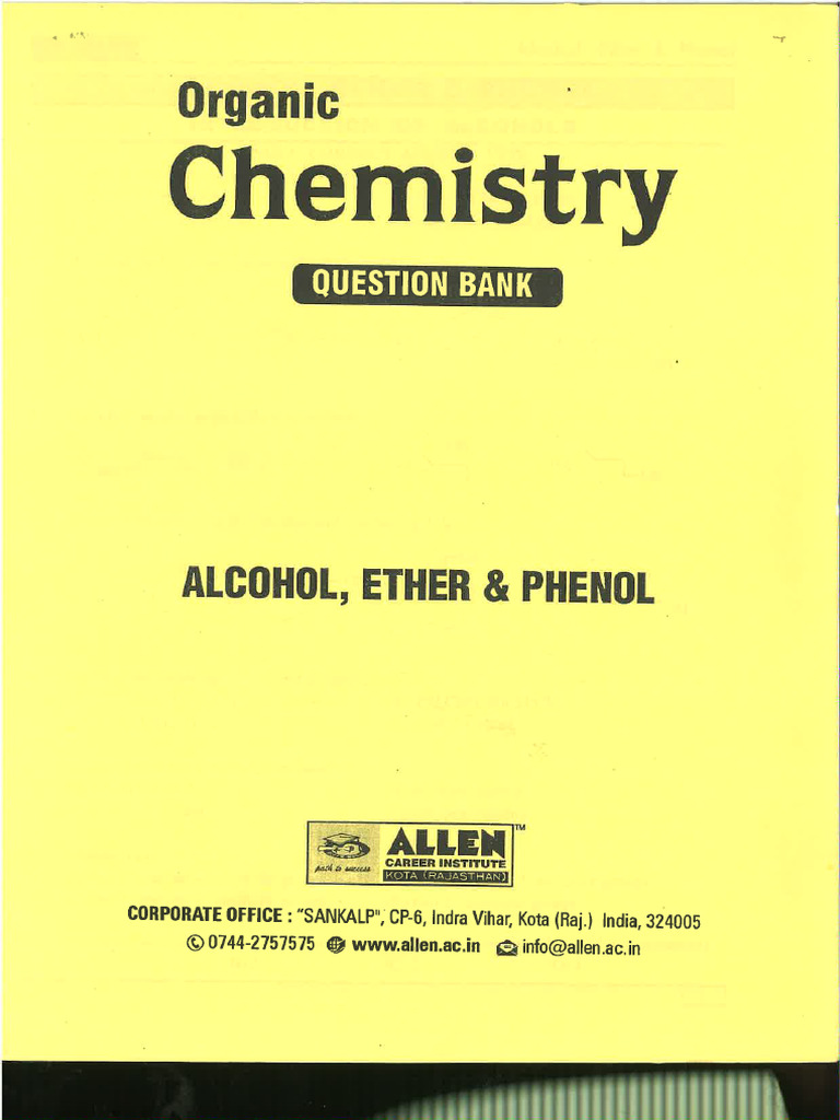 Alcohol Phenol Ether | PDF
