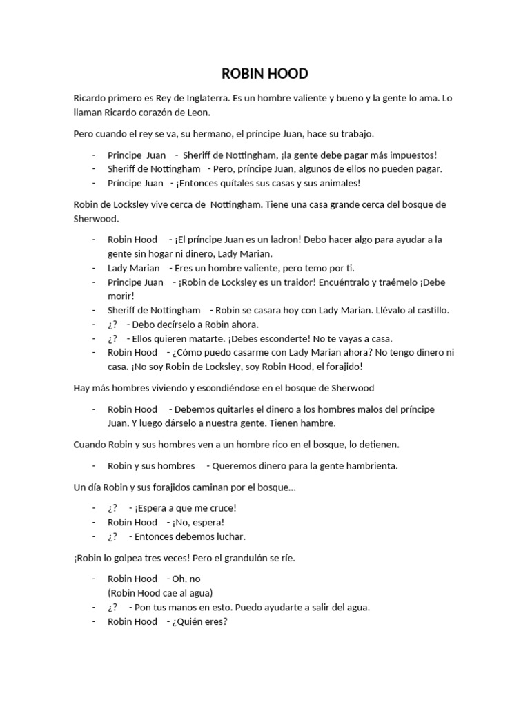 Robin Hood | PDF | Robin Hood