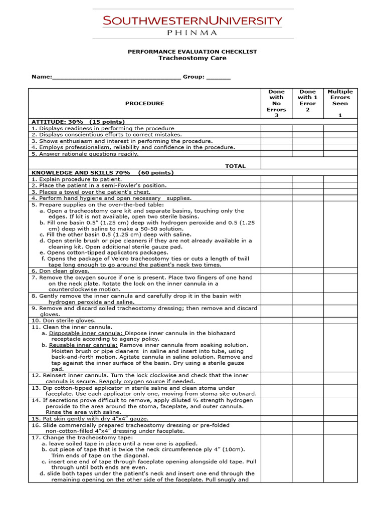 2. Tracheostomy Care | PDF