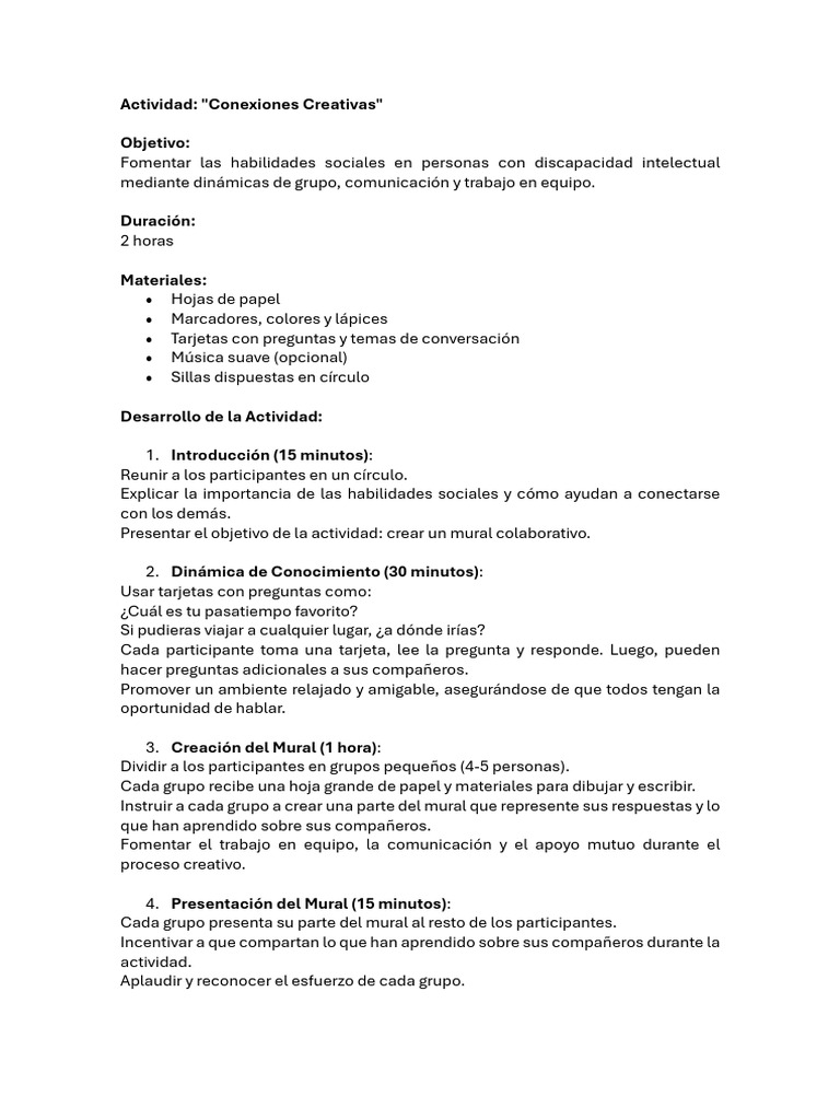 Fomentar Habilidades Sociales Creativas | PDF | Comunicación ...
