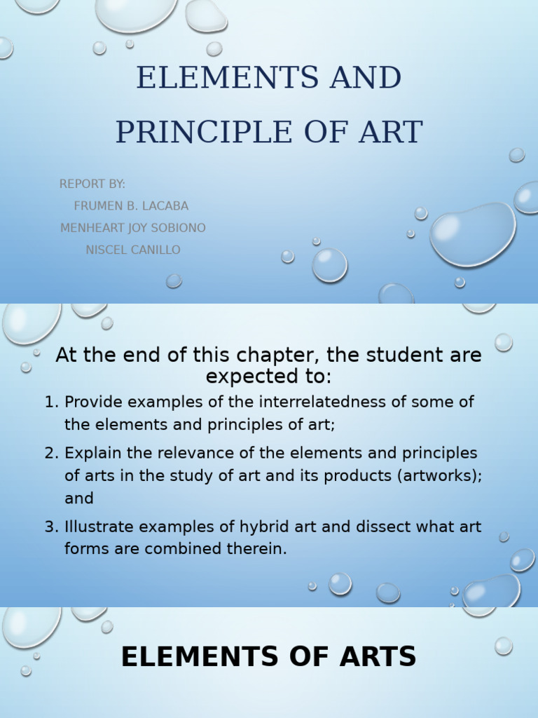 Elements and Principle of Art | PDF | Color | Tempo