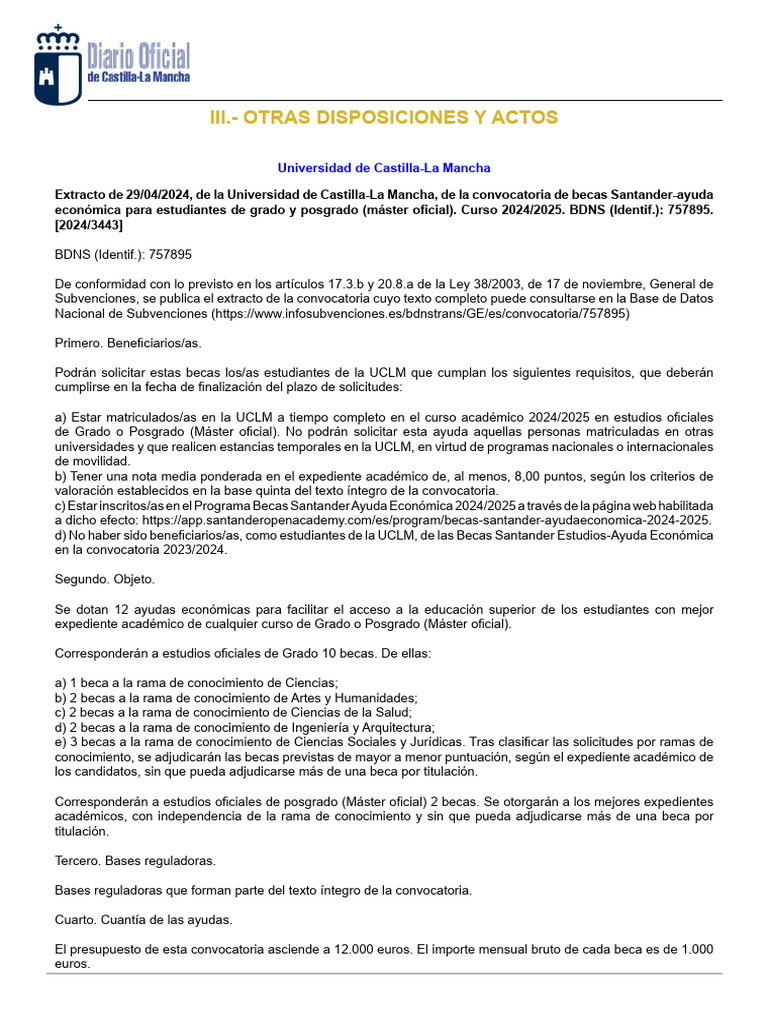 Extracto DOCM (757895) | PDF