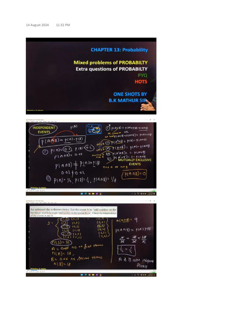 PROBABILITY | PDF | Travel