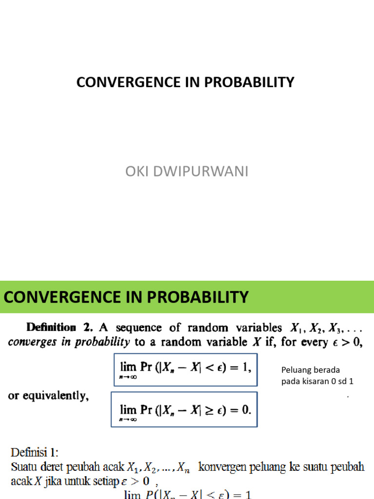 Bab 5.2 Convergence in Probability | PDF