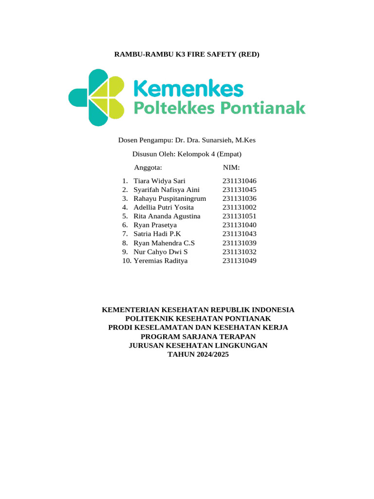 Rambu-Rambu K3 Keselamatan Kebakaran | PDF