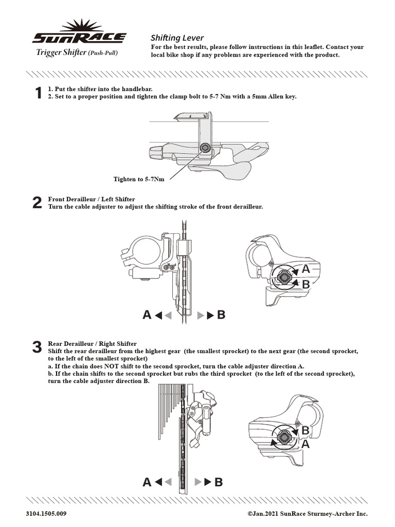 Trigger Shifter Instructions 202001 | PDF