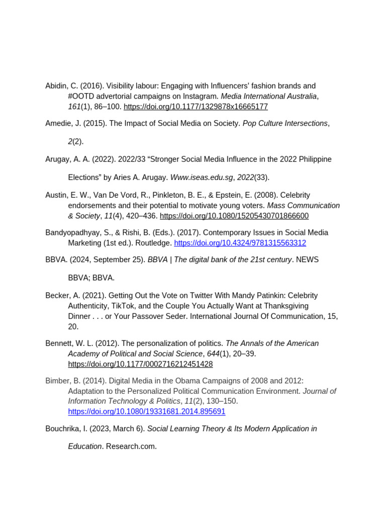 thesis reference done | PDF | Human Communication | Mass Media