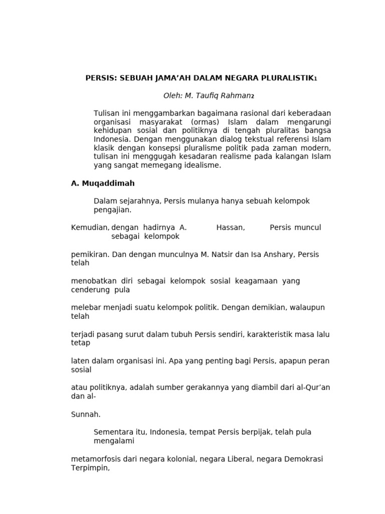 Persis & Civil Society | PDF | Ilmu Sosial | Filsafat