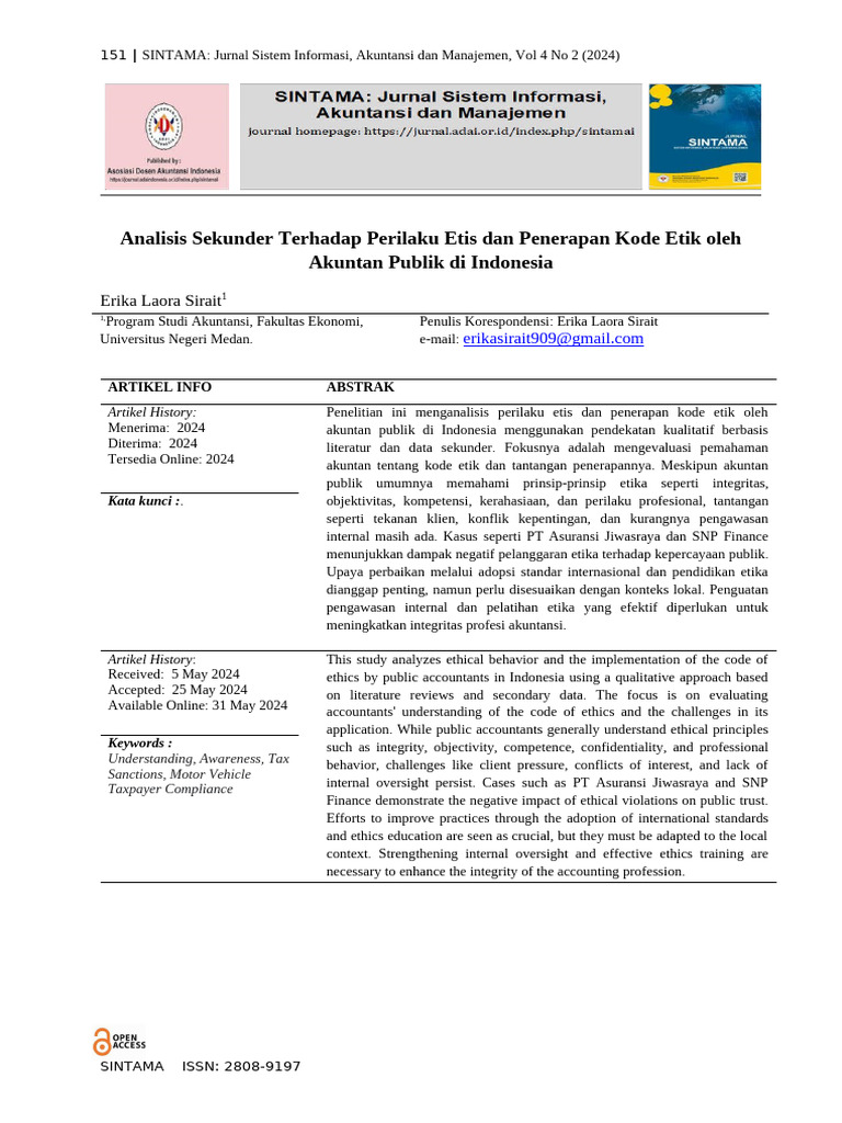 01 - Muhdor, Prayogi, Purwanti - Mei 2024 - Hal 151-159 | PDF | Bisnis ...