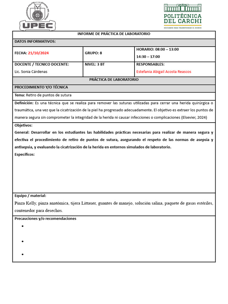 Informe Pasar | PDF | Lavado de manos | Cirugía