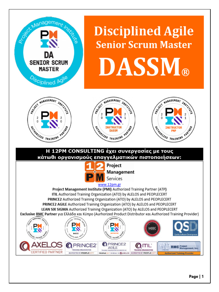Current Training Dassm Contents Leaflet | PDF | Agile Software ...