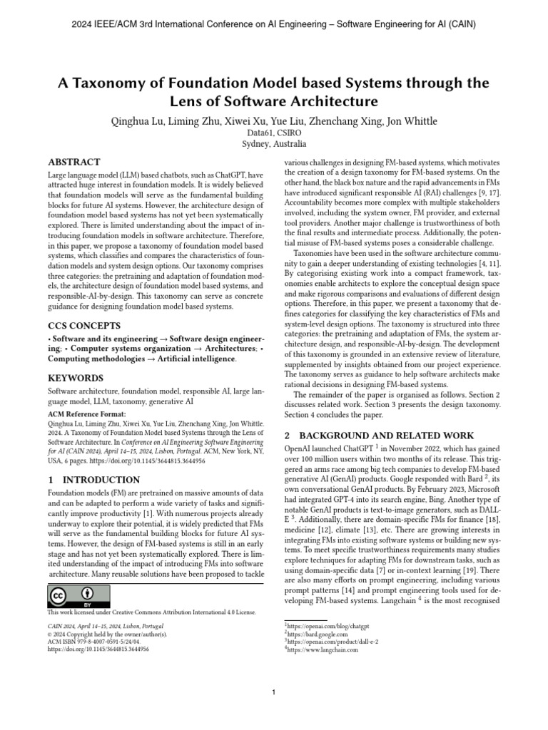 6-A Taxonomy of Foundation Model Based Systems Through The Lens of ...
