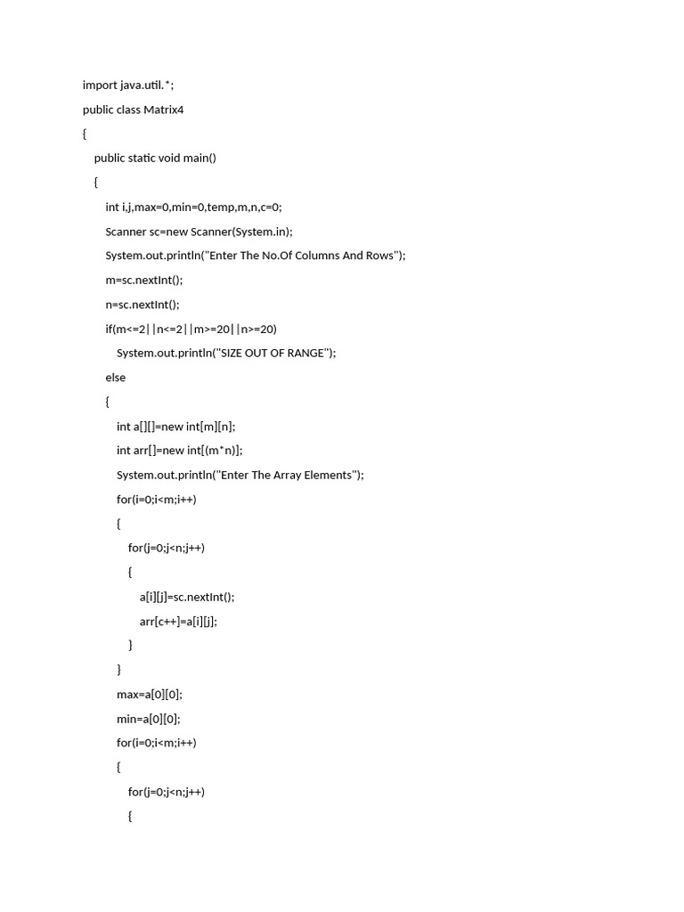 Java Matrix Manipulation Guide | PDF | Computers