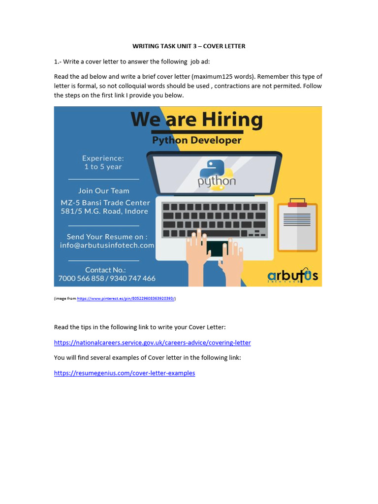 Cover Letter Writing Guide | PDF
