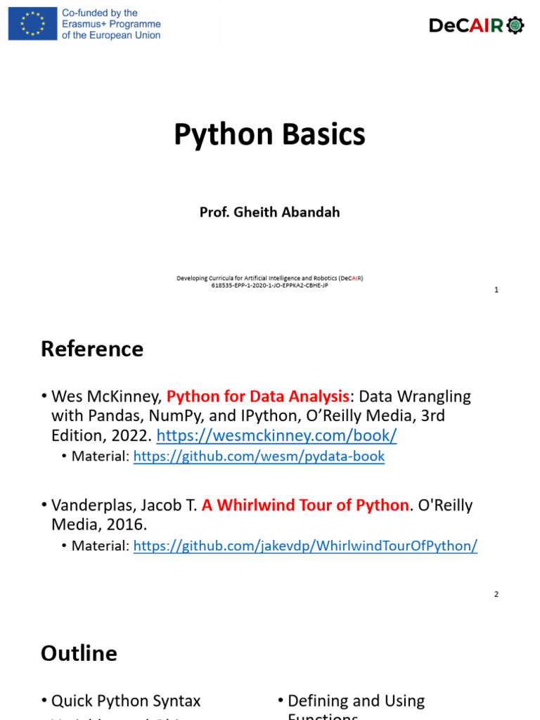 02 Python Basics | PDF | Control Flow | Parameter (Computer Programming) 02 Python Basics | PDF | Control Flow | Parameter (Computer Programming)
