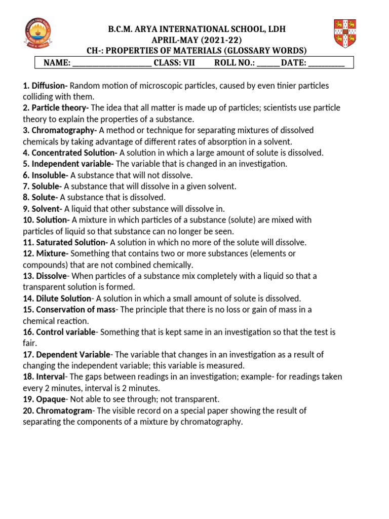 24-c-336-GLOSSARY CH-2 CLASS 7 | PDF