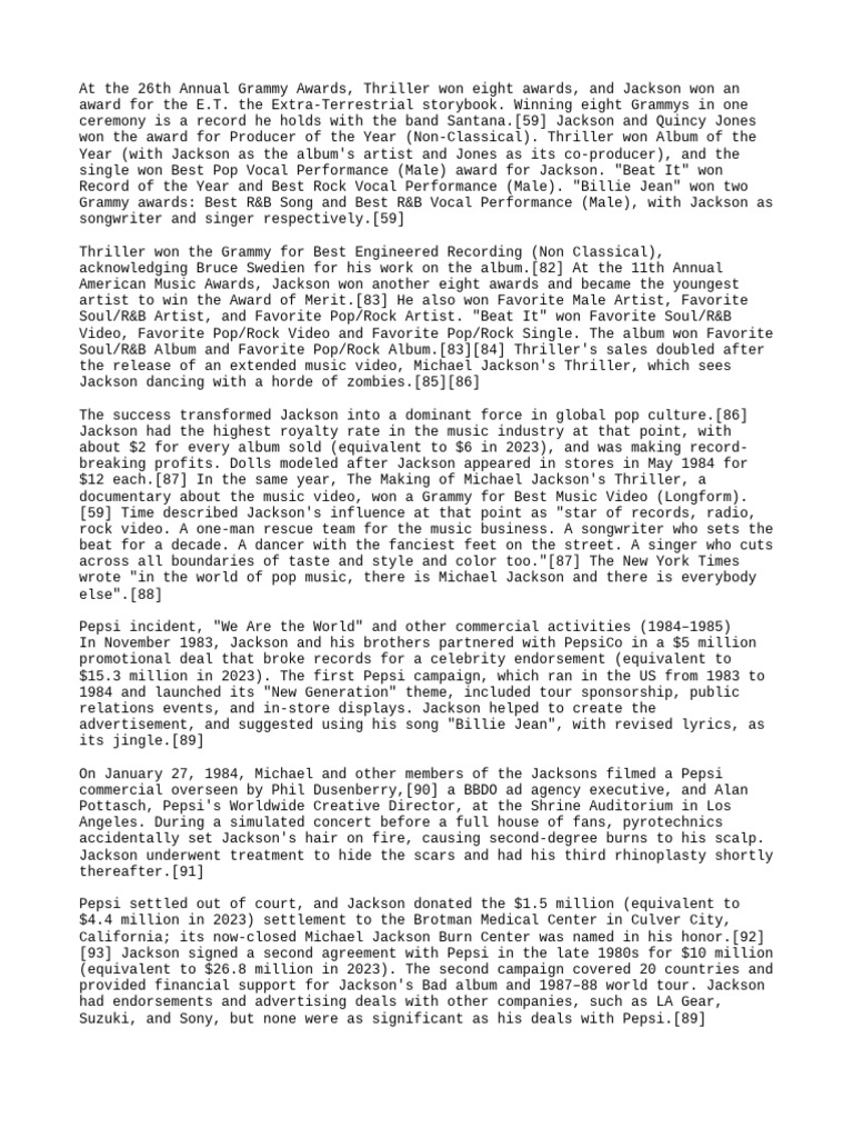MJ Doc 5 | PDF | Michael Jackson | Music Industry
