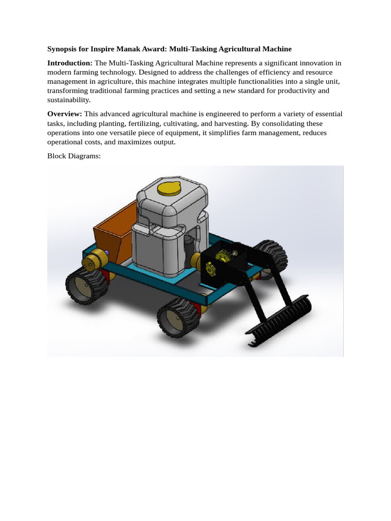 Synopsis For Inspire Manak Award | PDF | Agriculture | Agricultural ...